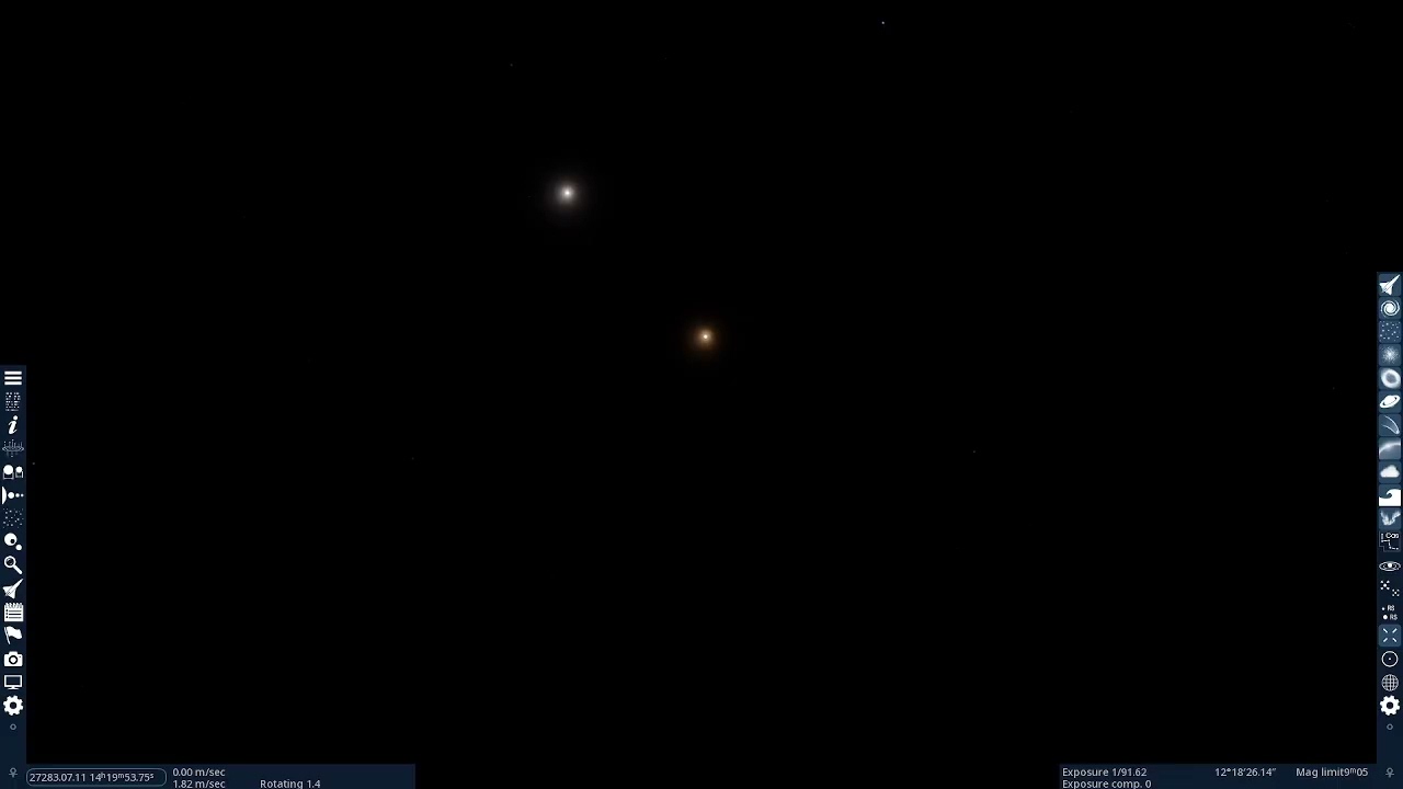 cool ass binary system eclipses in spaceengine