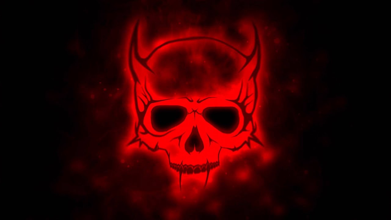 Free HD Stock-Footage - Burning Skull Graphic