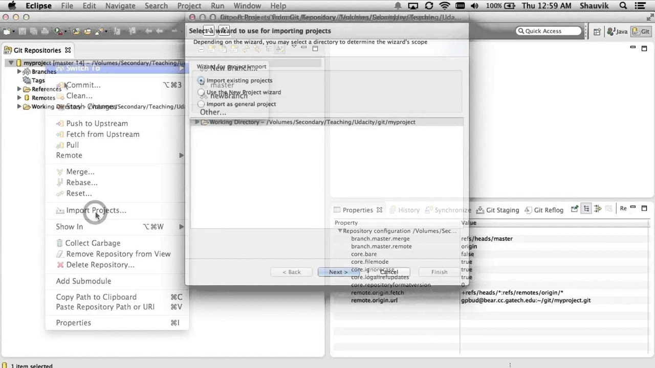 GIT Demo: Git + Eclipse - Georgia Tech - Software Development Process