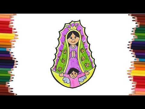 How to draw our lady of Guadalupe