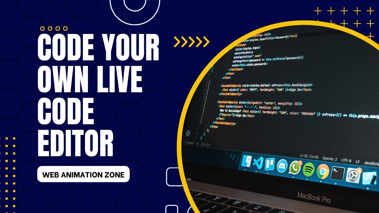 Create Your Own Live Code Editor from Scratch | #html5, #css3, #javascript  | #webanimationzone