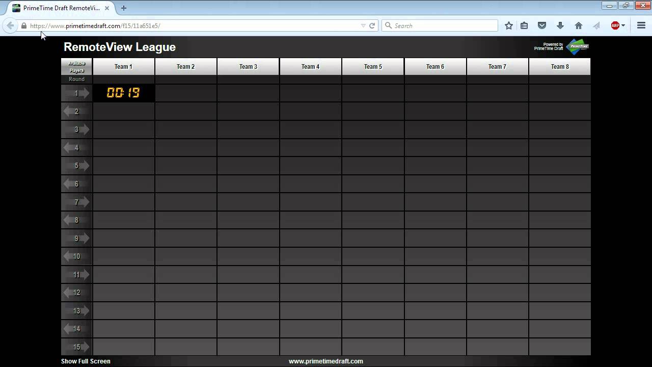Fantasy Football Draft Board Software - RemoteView