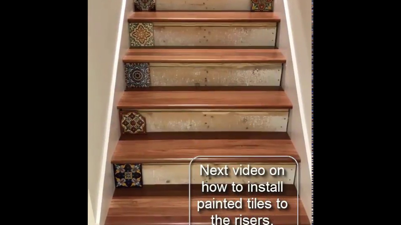 Stair Riser Tiling Project Part 1