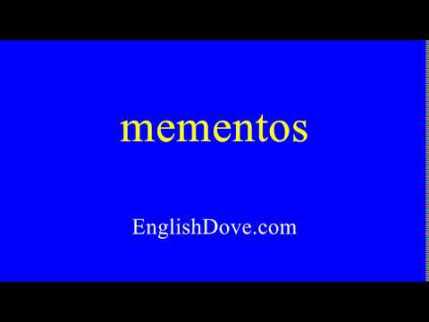How to pronounce mementos in American English.