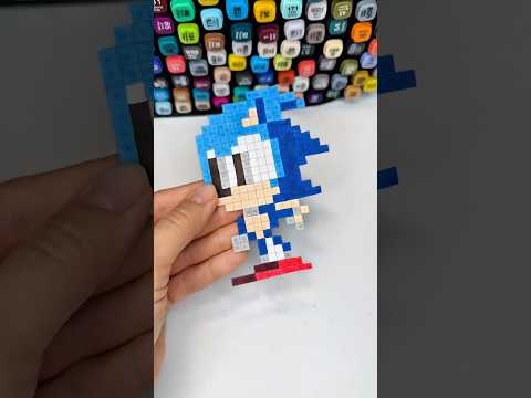 Sonic 💙 mini pixel art idea #sonic #pixelart #art #8bit #trending #drawing #markers #viral