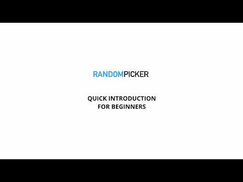 RandomPicker Quick Tutorial