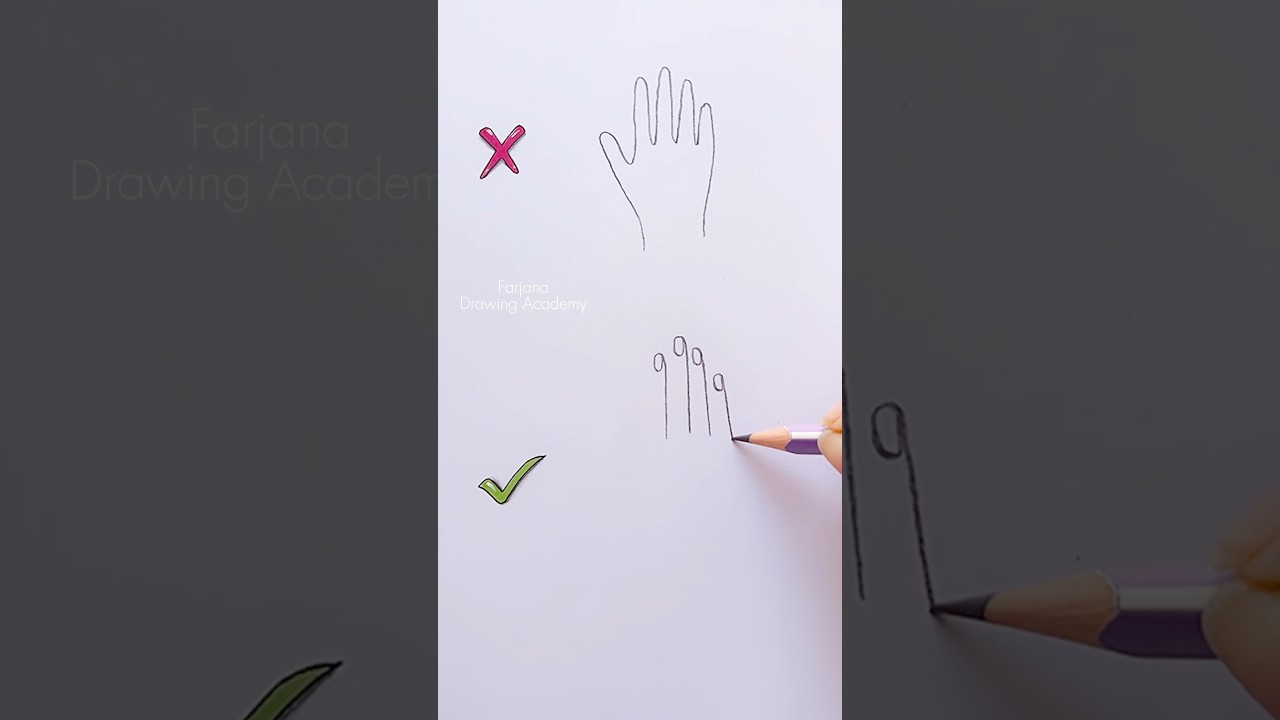 do VS don’t / How to draw a hand 🤚 #drawing #art #shorts