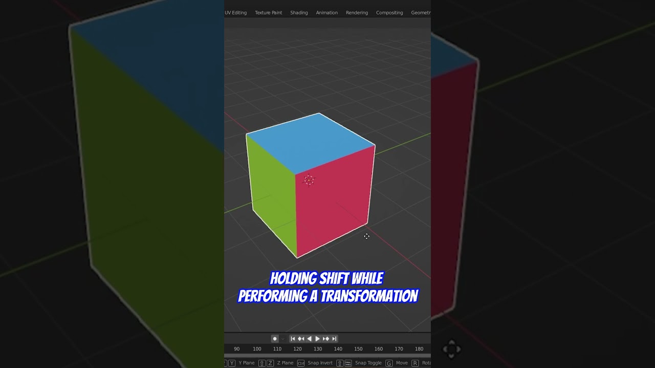 Use of SHIFT and CTRL Keys in Blender 3D - Transforming Objects in Blender