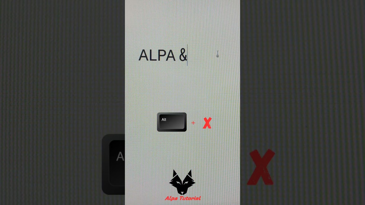 How to make the ampersand symbol 