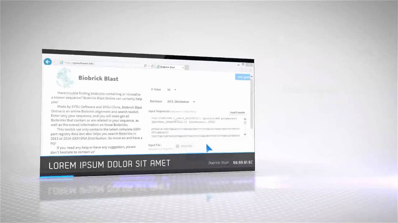 iGEM SYSU 2014 - Biobrick Blast：An online biobrick alignment and search toolkit