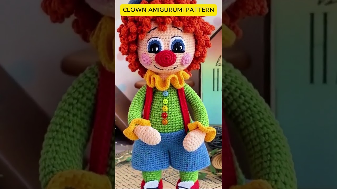 CLOWN AMIGURUMI PATTERN | How to knit amigurumis step by step in English
