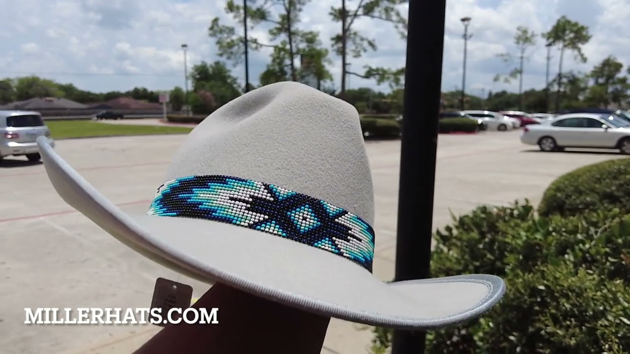 Beaded Hat bands for Men's Western Hats at Miller Hats. #hats #cowboyhat #westernghats