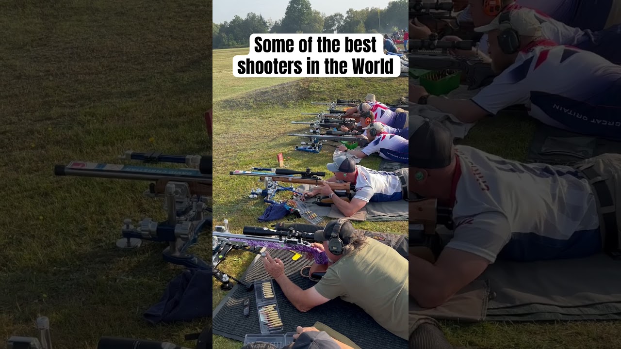 F-Class competitors blowing off before match.