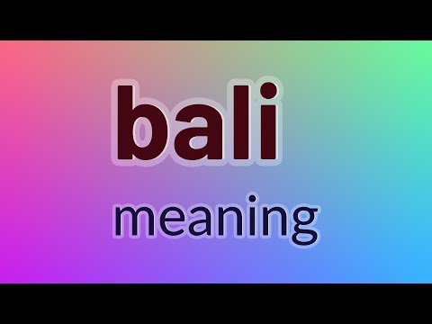 Bali - 8 English Vocabulary Flashcards