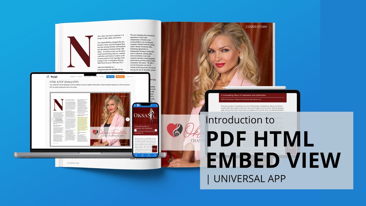 Embed PDF & HTML Toggle View to your Website | MagLoft's Universal App