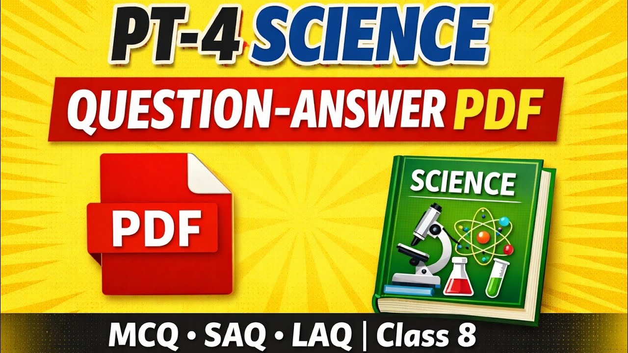 Class 8 Science PT-4 Question–Answer PDF | MCQ, SAQ, LAQ | NCERT | OAV Khaprakhol