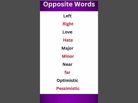Opposite Words in English | Learn with Fun! #englisholympiad #englishlanguage