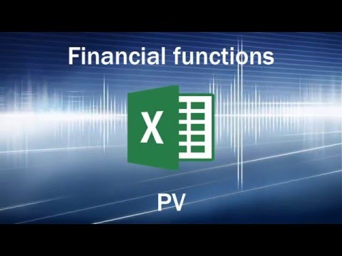 Excel formulas and functions - Present value (PV)
