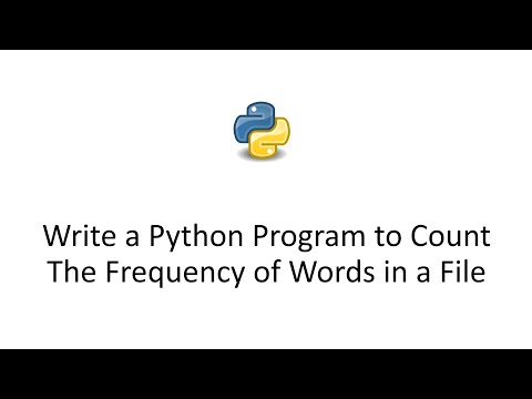 Write a Python Program to Count The Frequency of Words in a File