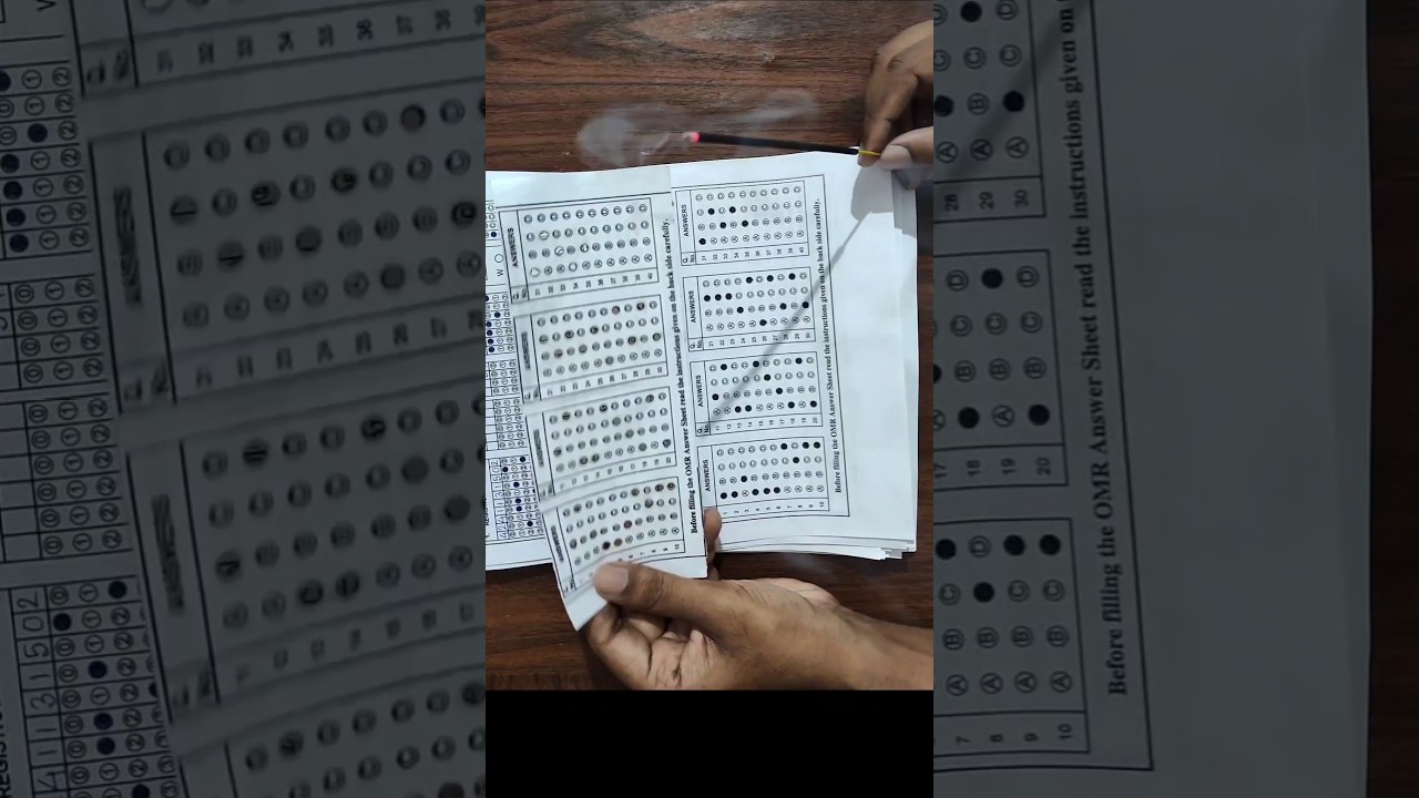 How to Check OMR Answer Sheet in a minute? #exam #class11 #exampaper #hs1styear