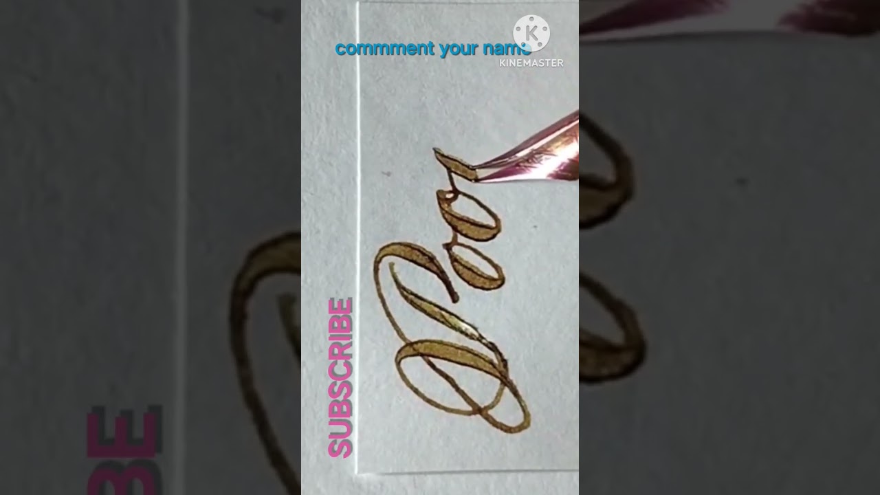 calligraphy style Subscribers request name#calligraphy #cursive#shorts#viral@SAMYAKARTS