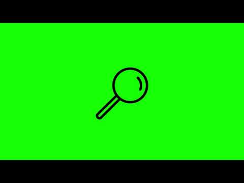 magnifying glass icon green screen | animated icon green screen