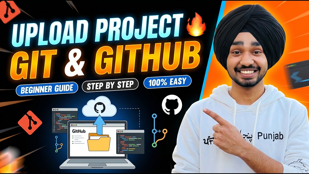 Git & GitHub Complete Tutorial 🔥 | Easy Explanation with Real Project (Best Beginner Guide)