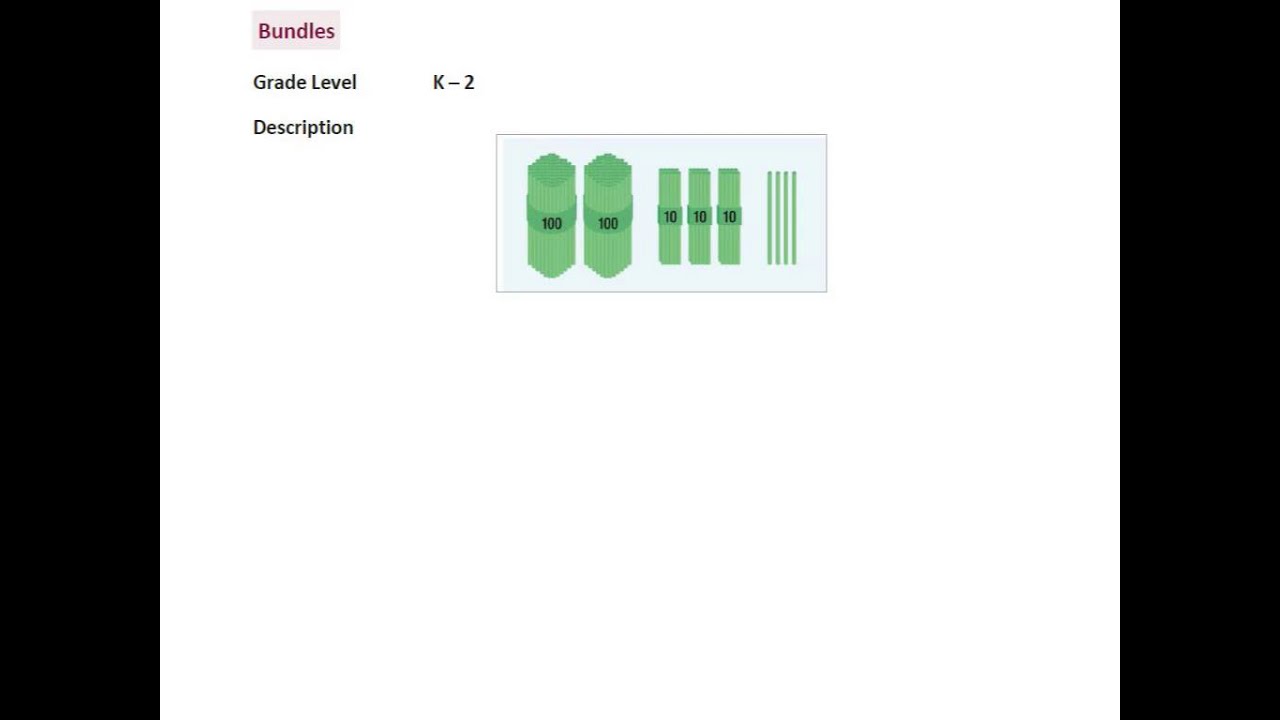 K-2 Math Tool Video -Bundles