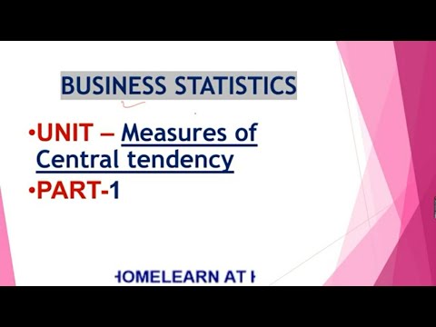Central tendency Business statistics Meaning in hindi part 1
