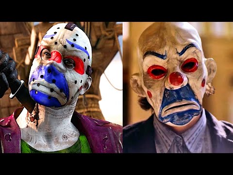 MKXL The Joker Jason Performs All DLC Fatalities (The Dark Knight Bank Robbery Skin)