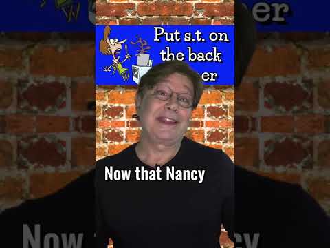 American Slang - PUT SOMETHING ON THE BACK BURNER #shorts