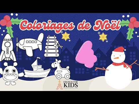 Color Your Christmas Discover Festive French Words with Pronunciation # Video 4