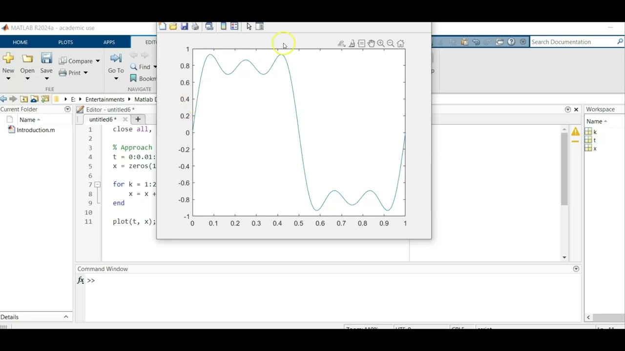 Generate Sinusoidal Signal in Matlab