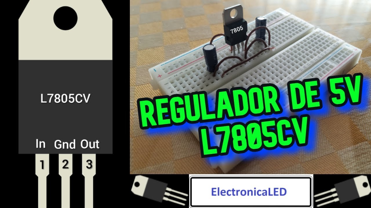 5 volt regulator L7805. Connection And Operation.