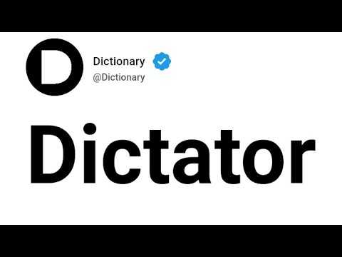 Dictator Meaning In English