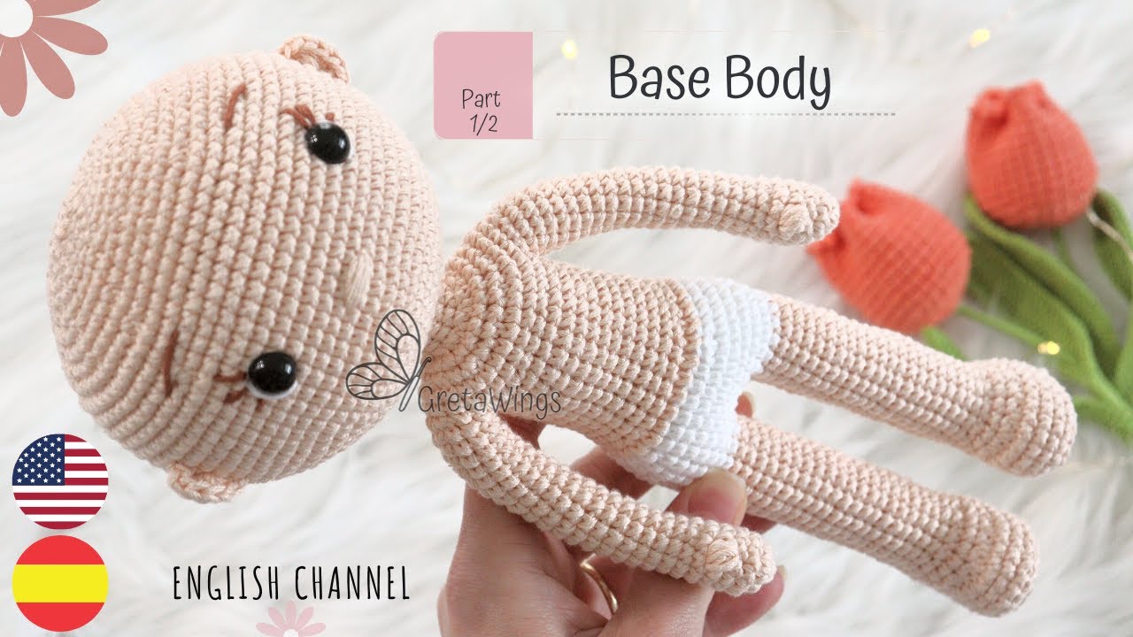 Princess Amigurumi Base Body Tutorial | Princess Series Part 1/2 Sub 🇺🇸🇪🇸/ GretaWings