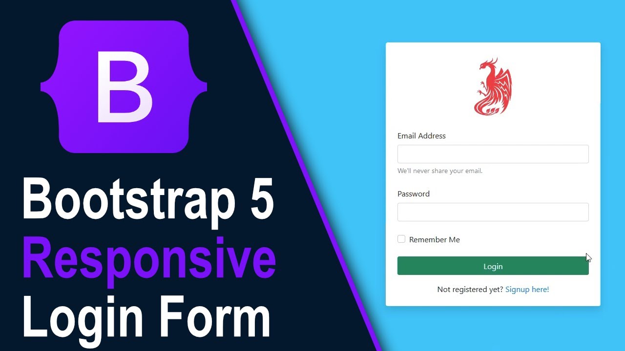 Responsive Login Form In Bootstrap 5 | CSS Tutorial