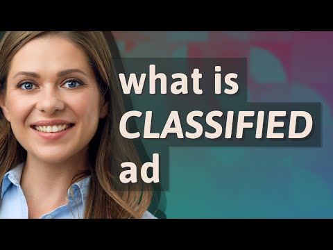 Classified ad | meaning of Classified ad