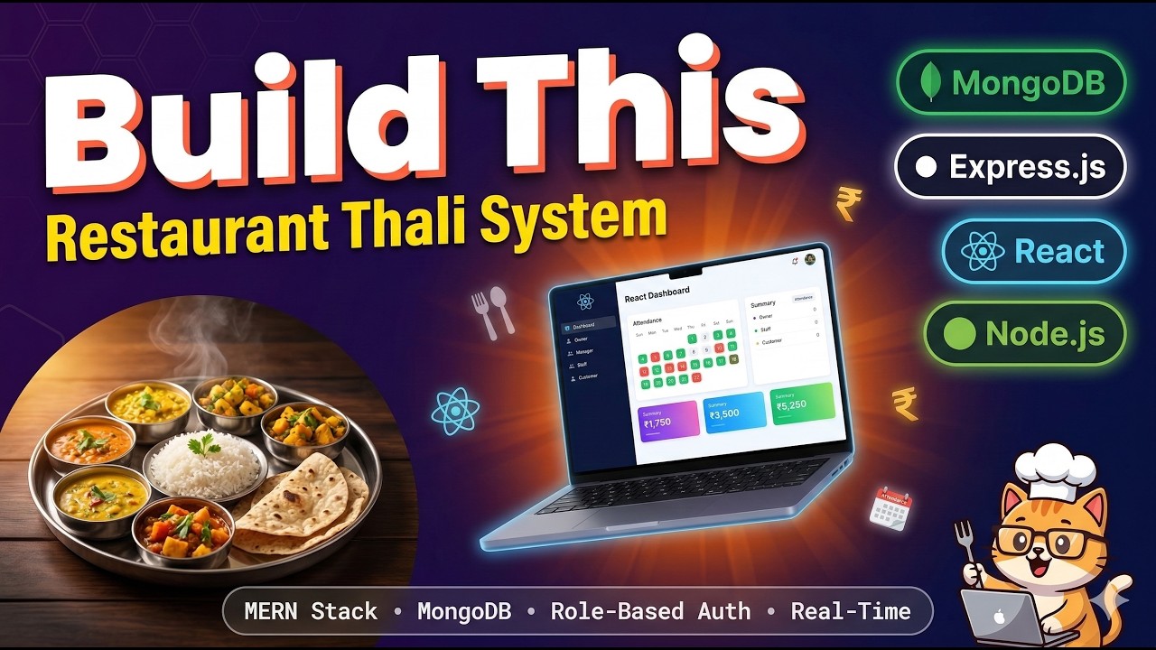 Build a Restaurant Thali Management System 🍽️ | Full MERN Stack Project  | CatCatchCode
