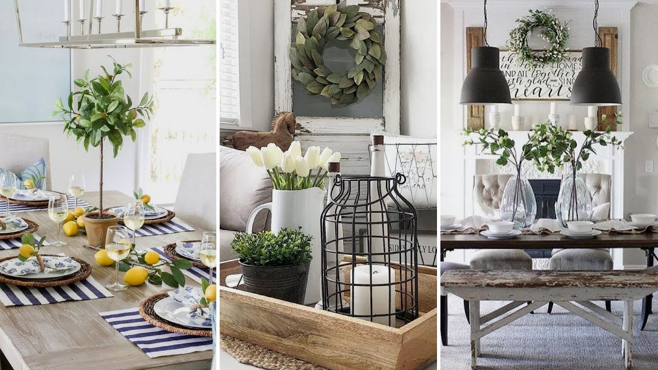❤DIY Farmhouse style dining room centerpieces Ideas❤ | Home decor & Interior design| Flamingo Mango