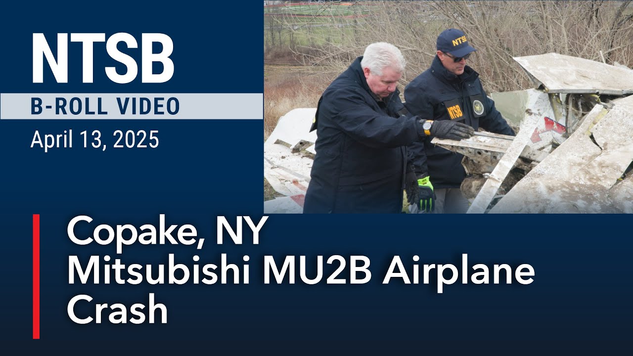NTSB B-Roll - Mitsubishi MU2B Airplane Crash in Copake, New York