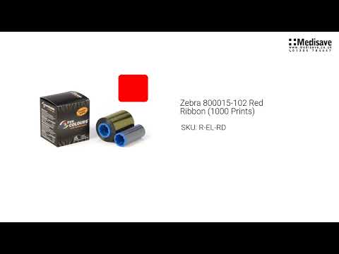 Zebra 800015 102 Red Ribbon 1000 Prints R EL RD