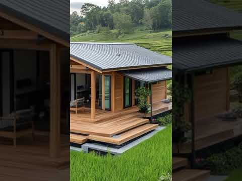Inspirasi rumah lereng sawah yang bikin betah #home #rumahindah #nature #shortsvideo