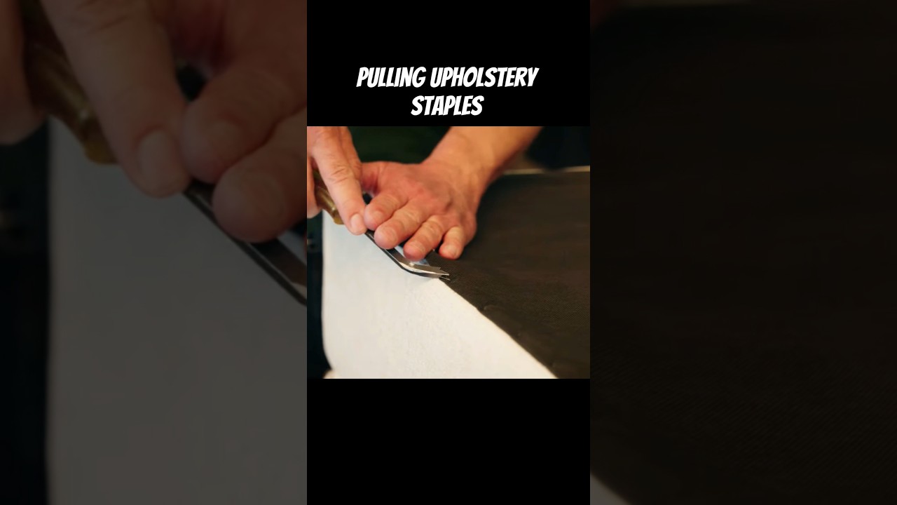 Pulling Staples with Master Furniture Repair Technician Brian #diy #stainremoval #carpenter