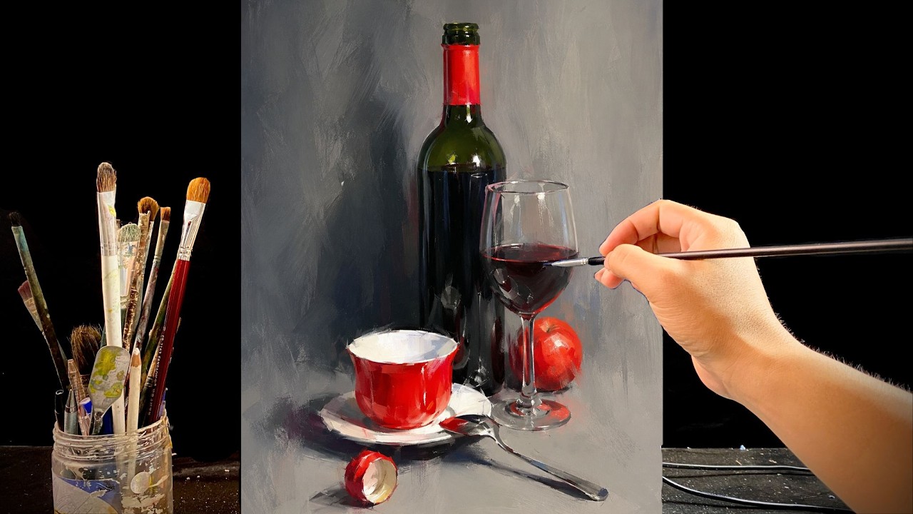 🎨 Don’t Watch If You Don’t Believe This Is Acrylic! | Hyper Realistic Still Life Painting | #208