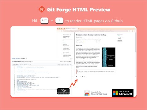 Git Forge HTML Preview Web Extension Demo