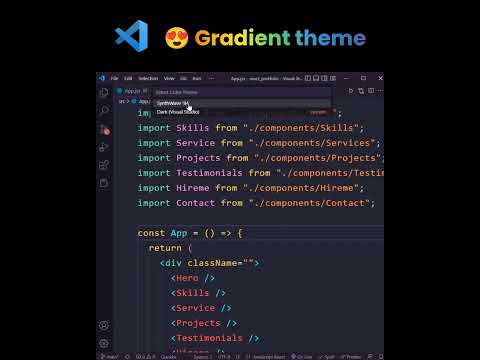 Vscode Gradient Color Theme | #shorts