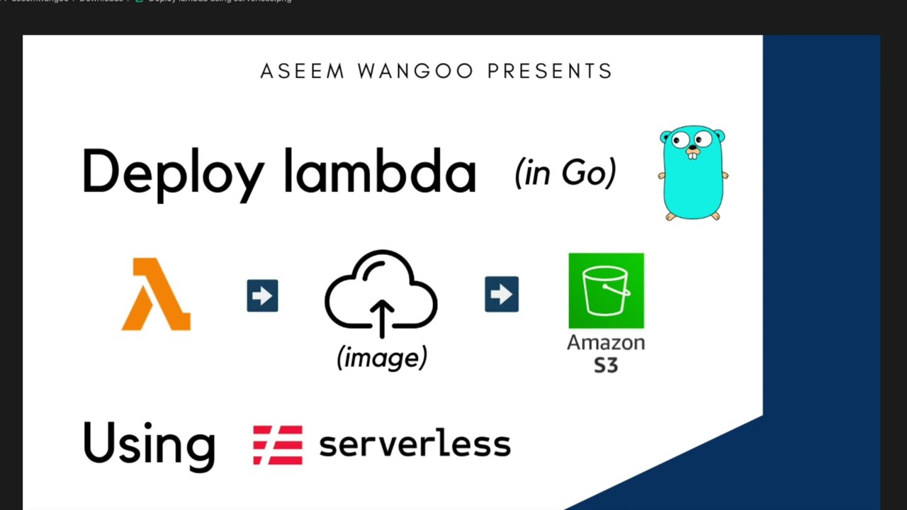 Deploy lambda using serverless | Upload image to s3 | Go lambda serverless | #aws#golang@aseemwangoo