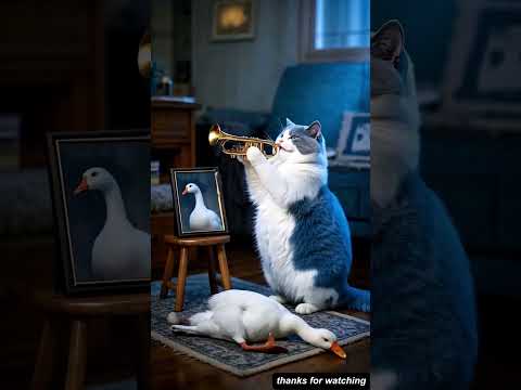 "Watch This Shy Cat Become a Fitness Star#catfriendship 🥰🥰catstoryes# shortsvideo#ai