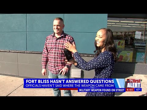 Military-style weapon found on street on Ft. Bliss